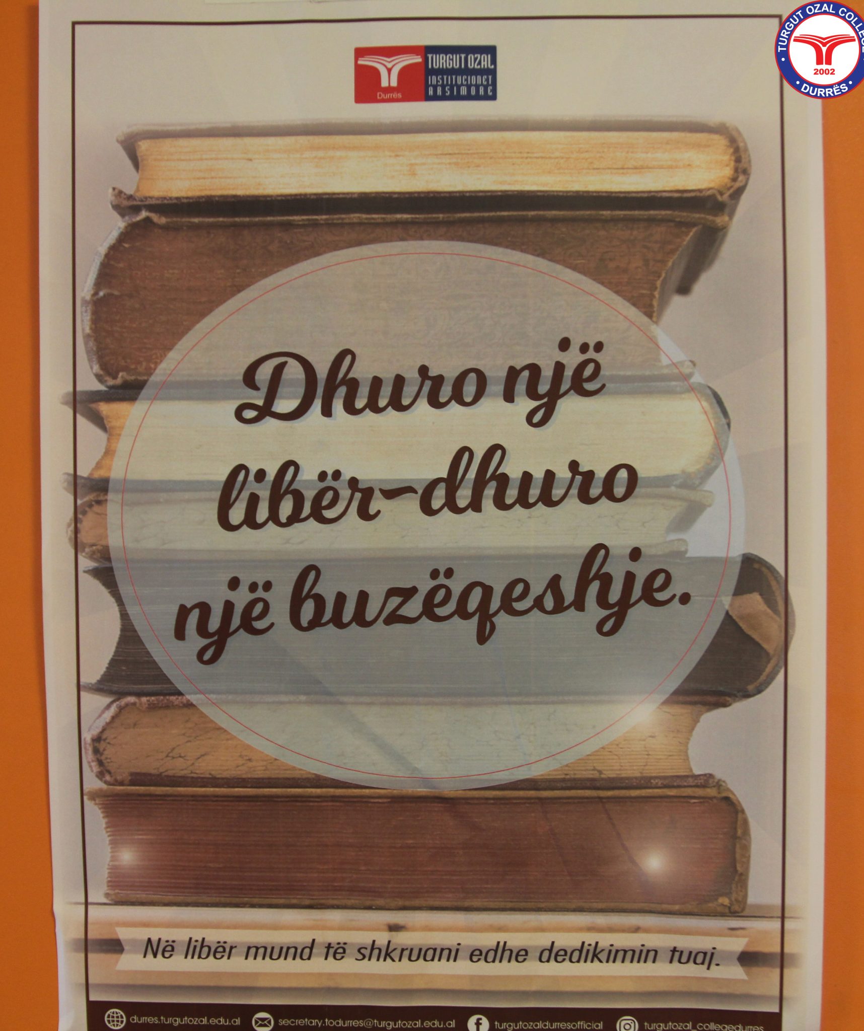 TETORI, MUAJI I ARTIT DHE I LETËRSISË – Turgut Ozal Durres